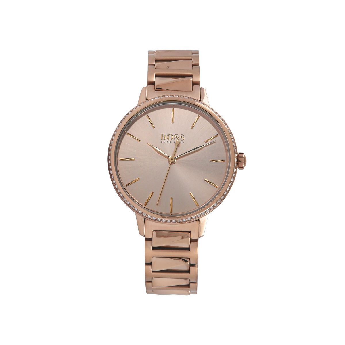 Buy Hugo Boss Watches Signature Chronograph Analog Rose Gold Dial Women ...