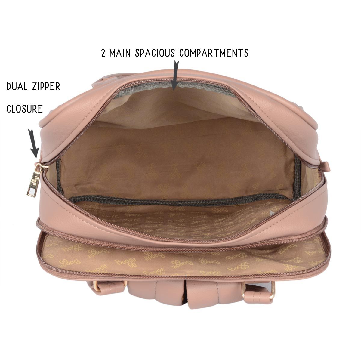 Baggit Arty Pink Large Backpack: Buy Baggit Arty Pink Large Backpack ...