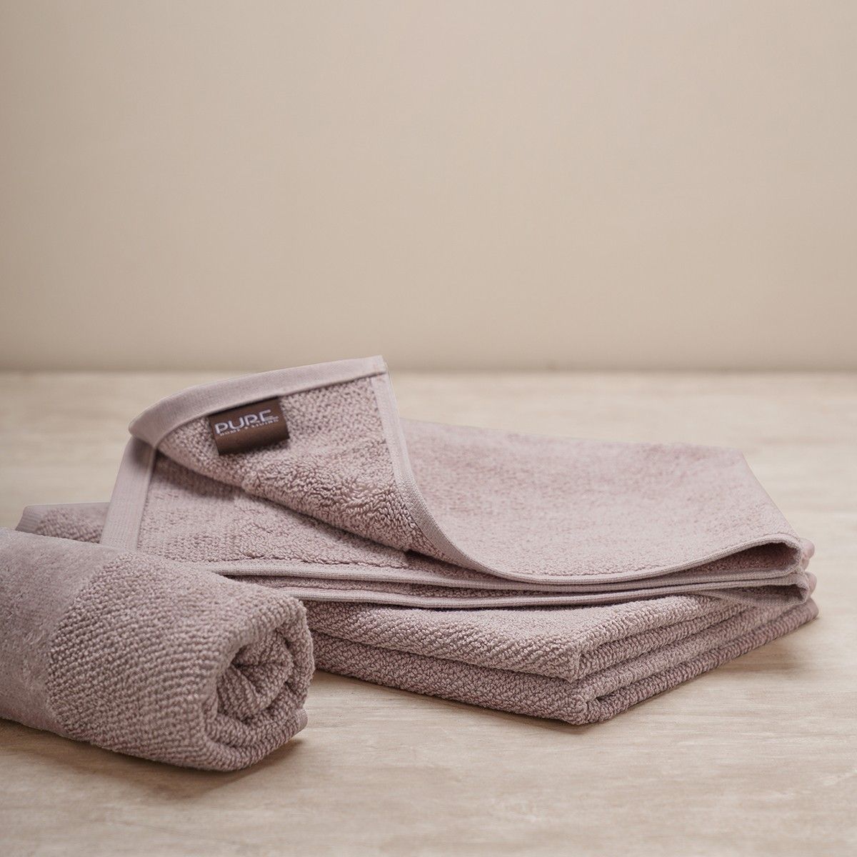 Buy Pure Home + Living Set of 4 Beige Cotton Hand Towels Online