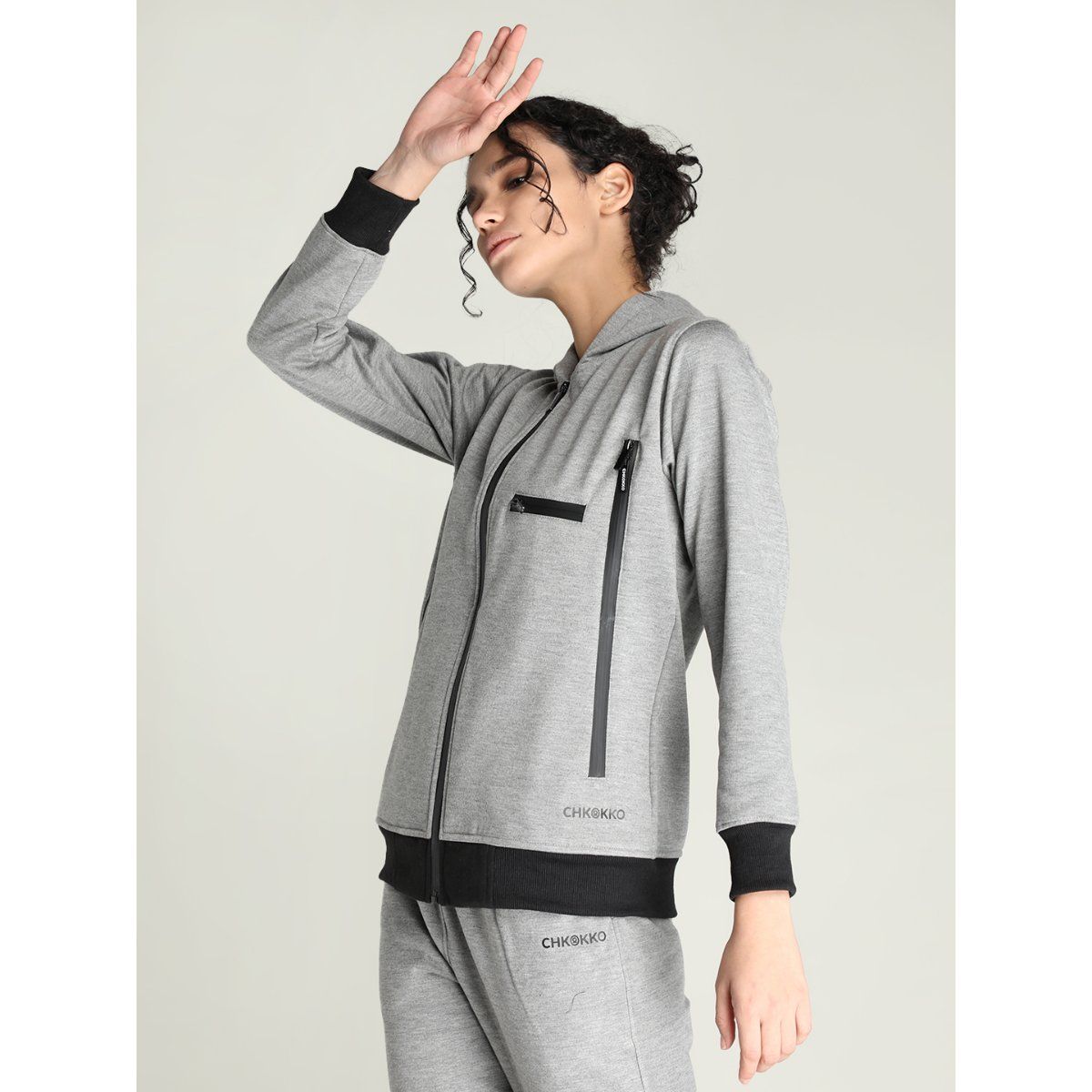 Chkokko Women Winter Sport Hooded Jacket - Grey: Buy Chkokko Women ...
