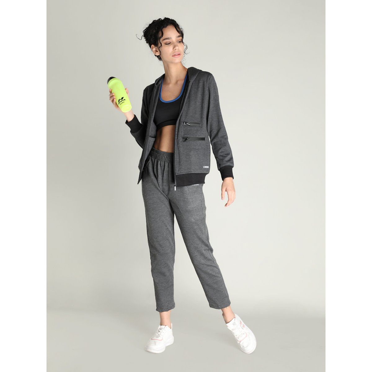 Buy Chkokko Women Winter Sport Hooded Jacket - Grey Online