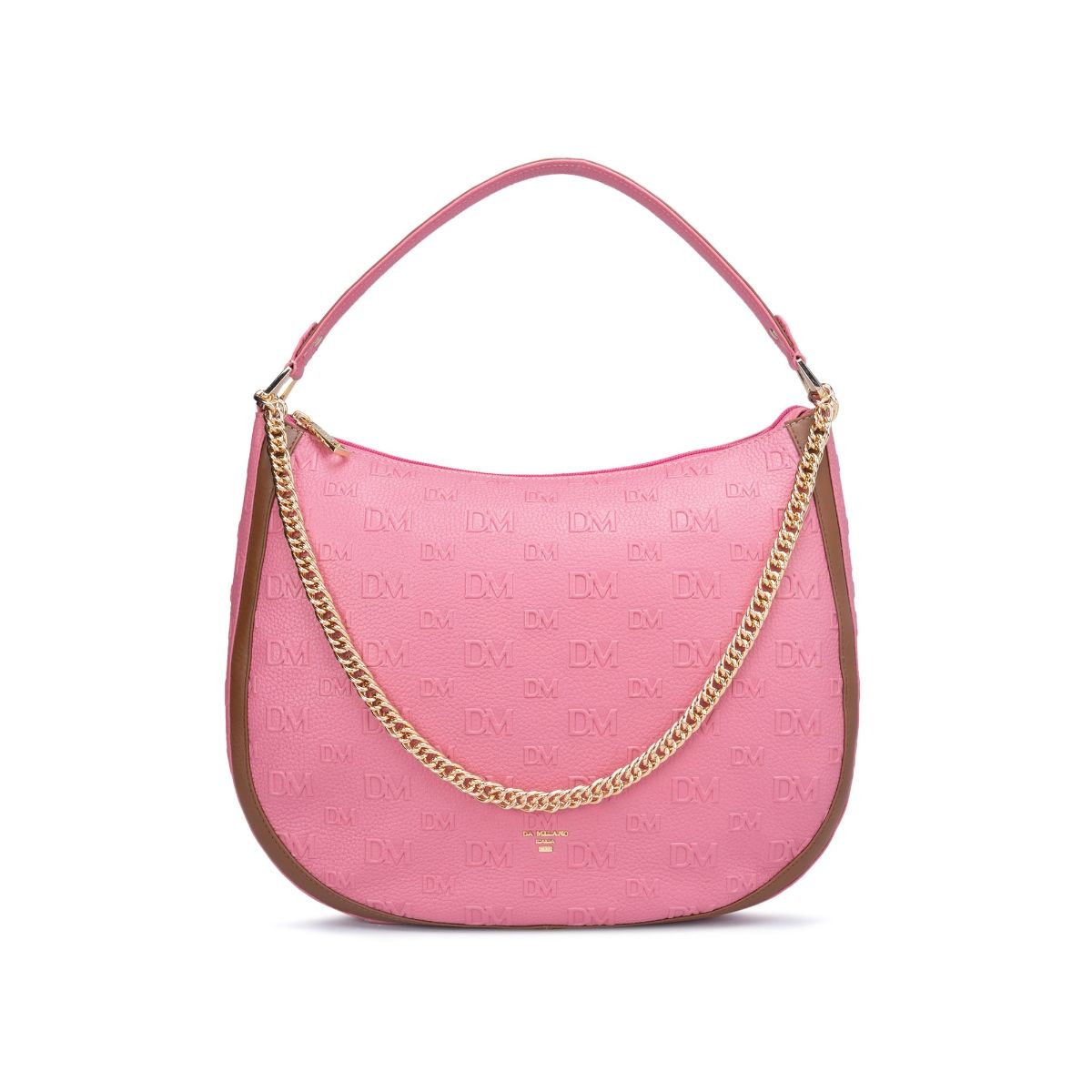 Buy Da Milano Genuine Leather Pink Hobo Bag (Free Size) Online