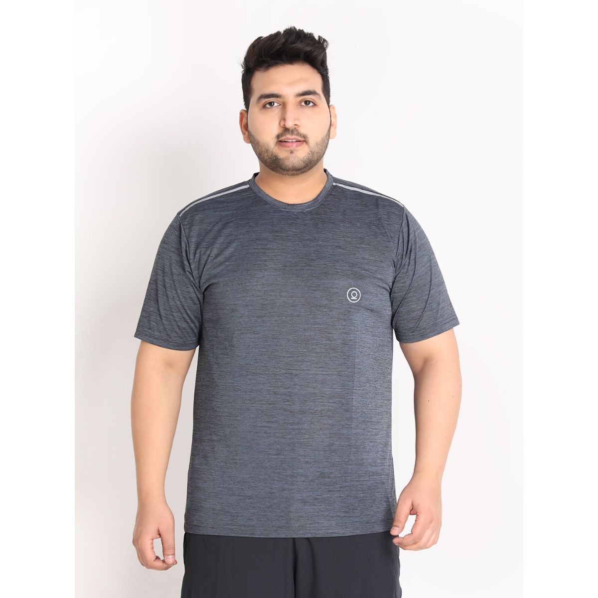 Buy Chkokko Mens Regular Fit Sports T-shirt In Grey Online