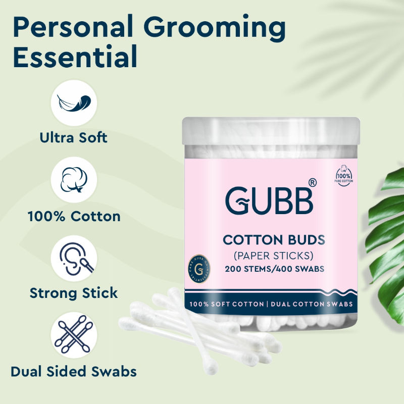 Buy GUBB Paper Stick Cotton Buds - 200 Stems Online