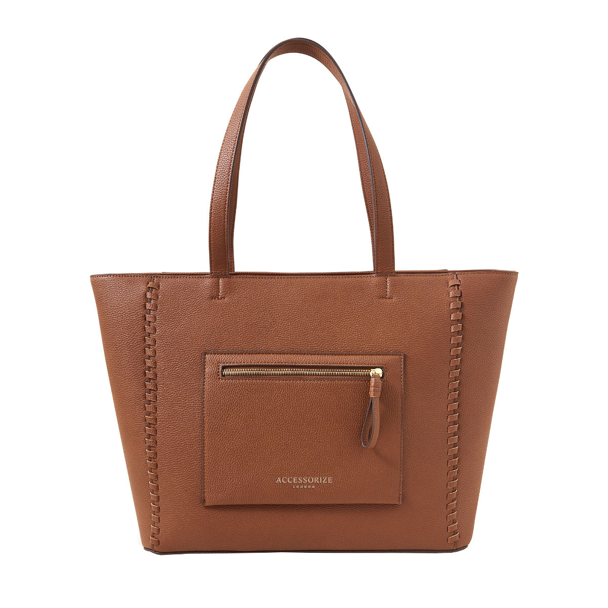 Accessorize London Women's Tan Front Pocket Tote Bag: Buy Accessorize ...