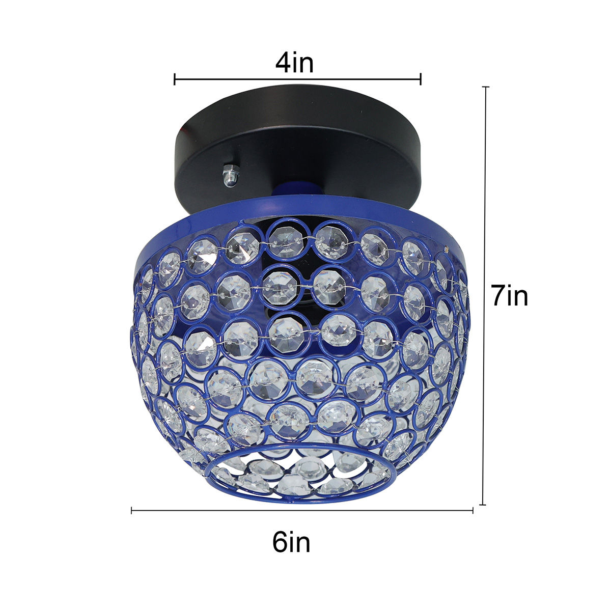 Buy Homesake Semi Crystal Mount Ceiling Light Blue Online