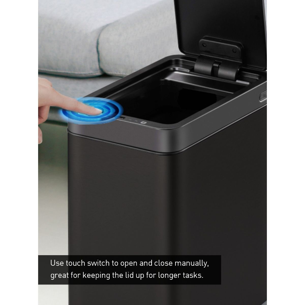 Buy OBSESSIONS Stainless Steel Smart Sensor Dustbin with Lid - 7 Litre ...