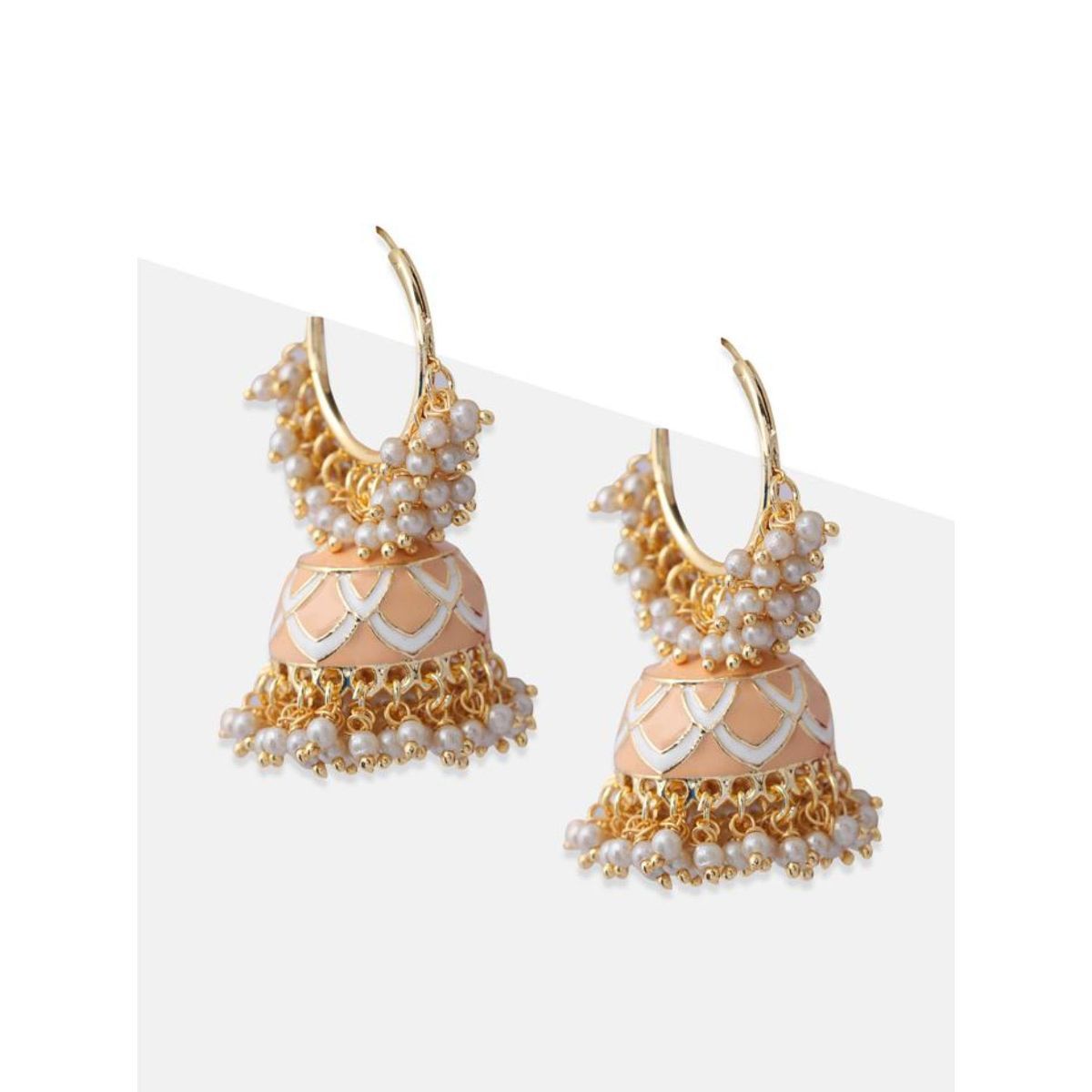 Buy Tipsyfly Baby Pink Jhumki Hoops Online