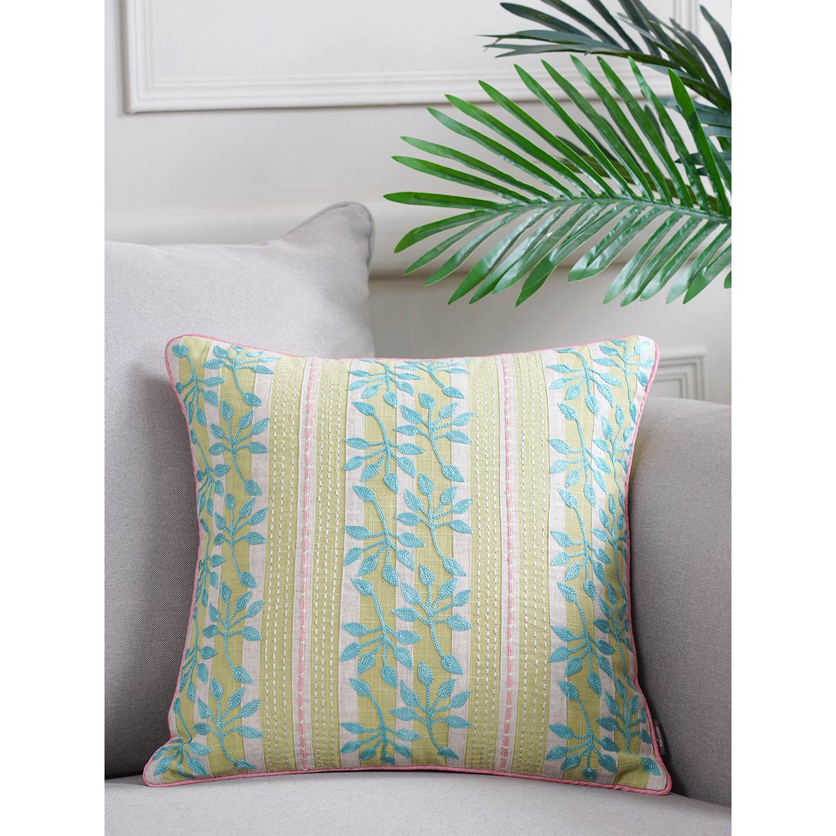 Pure Home + Living Aster Multi Colour Cushion Cover: Buy Pure Home ...