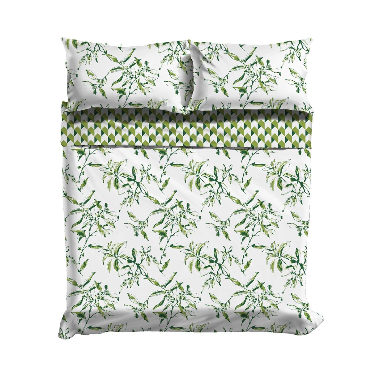 Buy Layers Lumina 140 TC Bedding Set - Green (Queen) Online