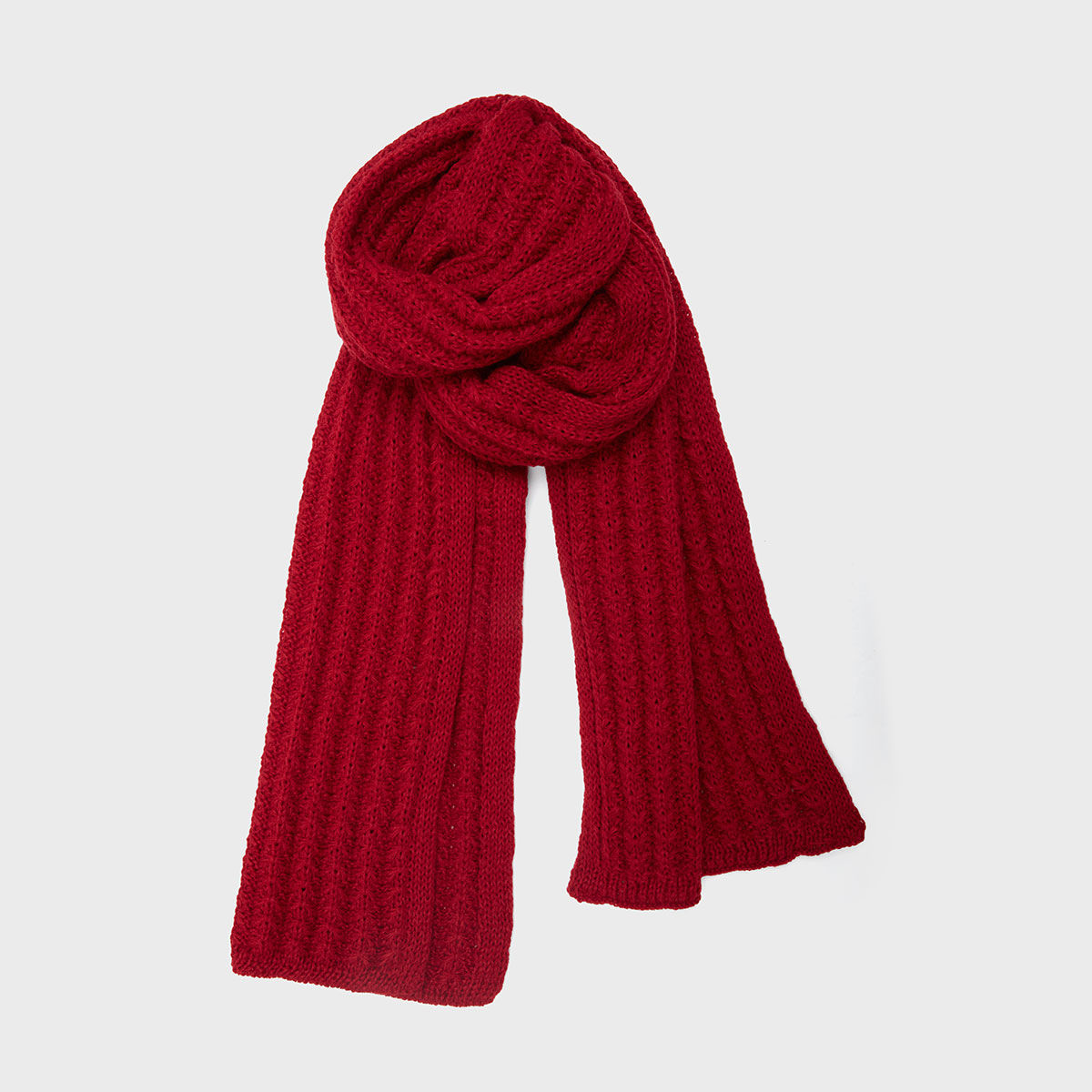 Twenty Dresses by Nykaa Fashion Red Textured Rectangular Muffler: Buy ...