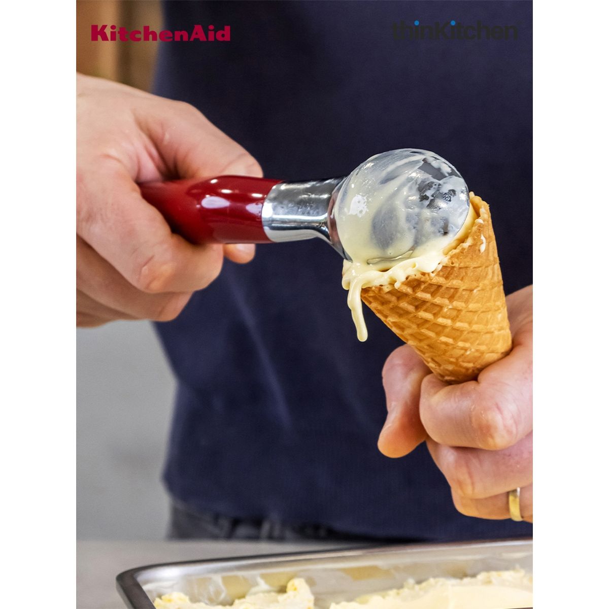 KitchenAid Gourmet Ice Cream Scoop For thinKitchen - Empire Red: Buy ...