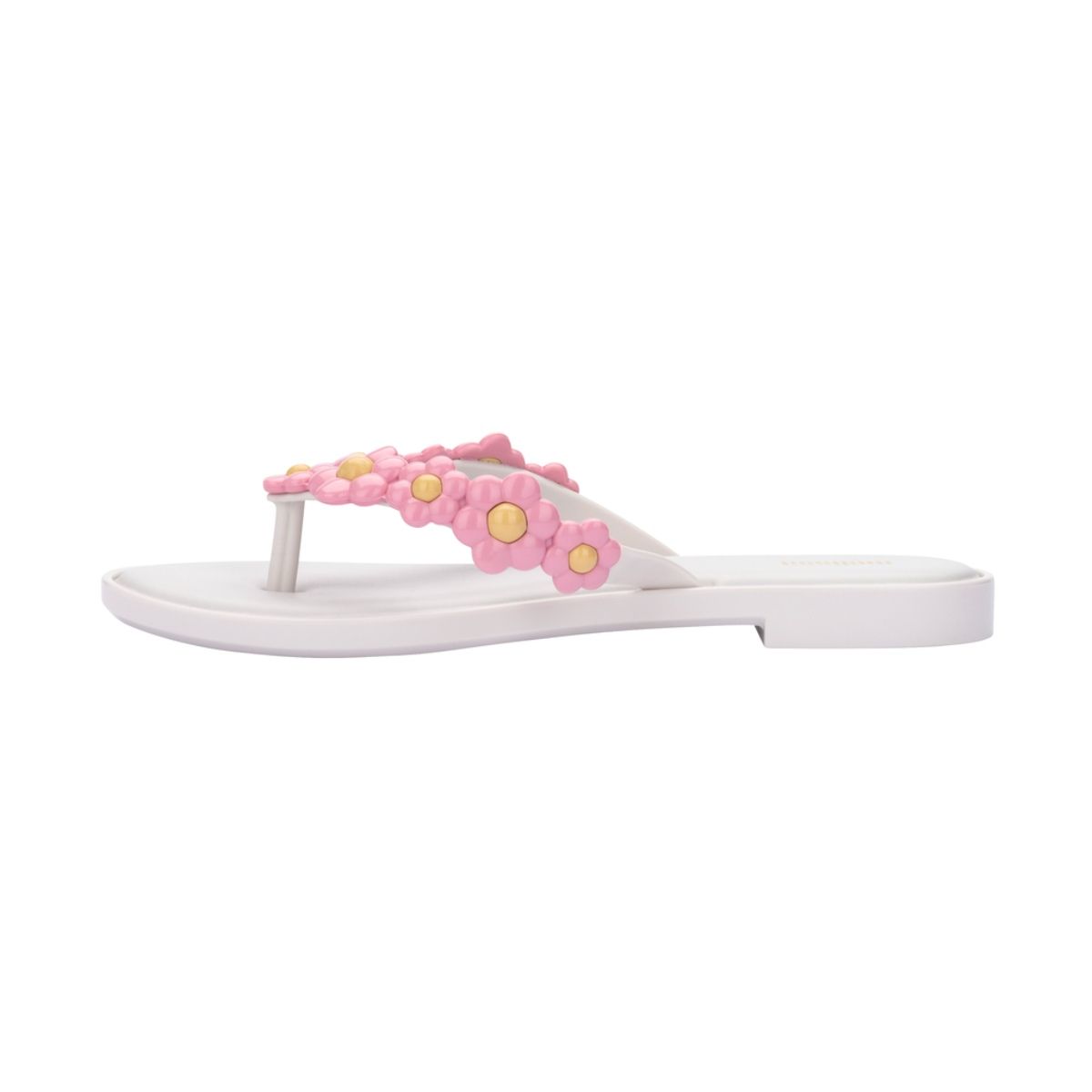Buy Melissa Spring Ad White Pink and White Solid Flats Online