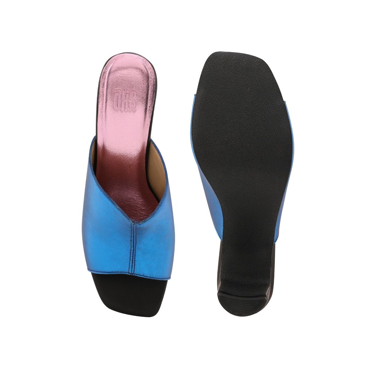 SKO 3 Inch Metallic Mule Heels For Women: Buy SKO 3 Inch Metallic Mule ...