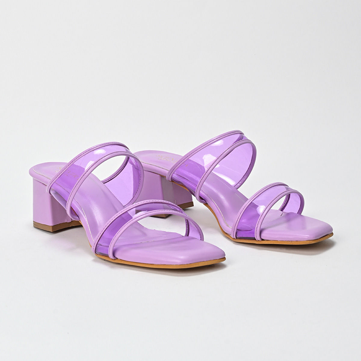 Buy SCENTRA Dania Purple Block Heels Online