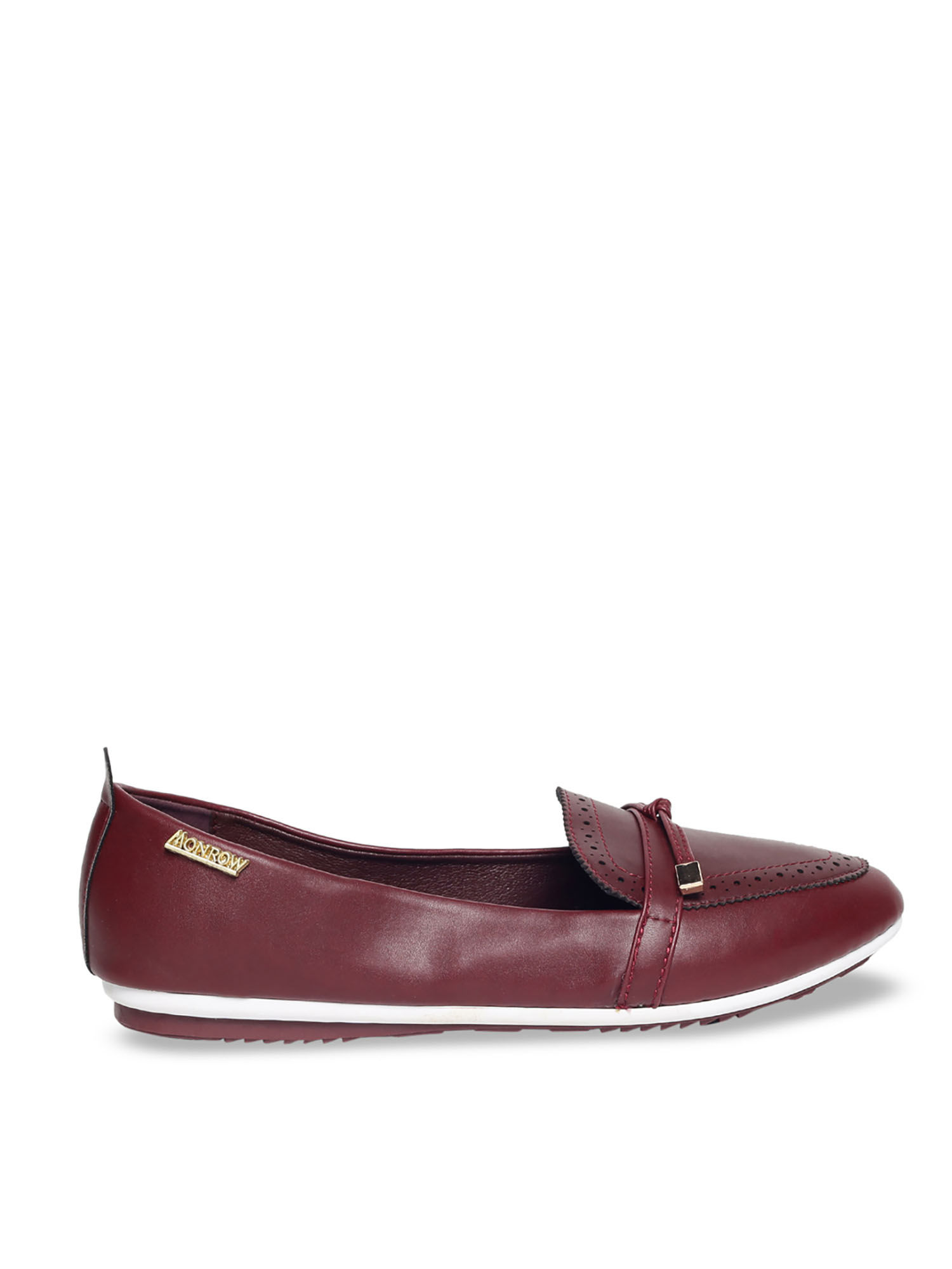 Buy Monrow Denise Maroon Ballet Flats Online
