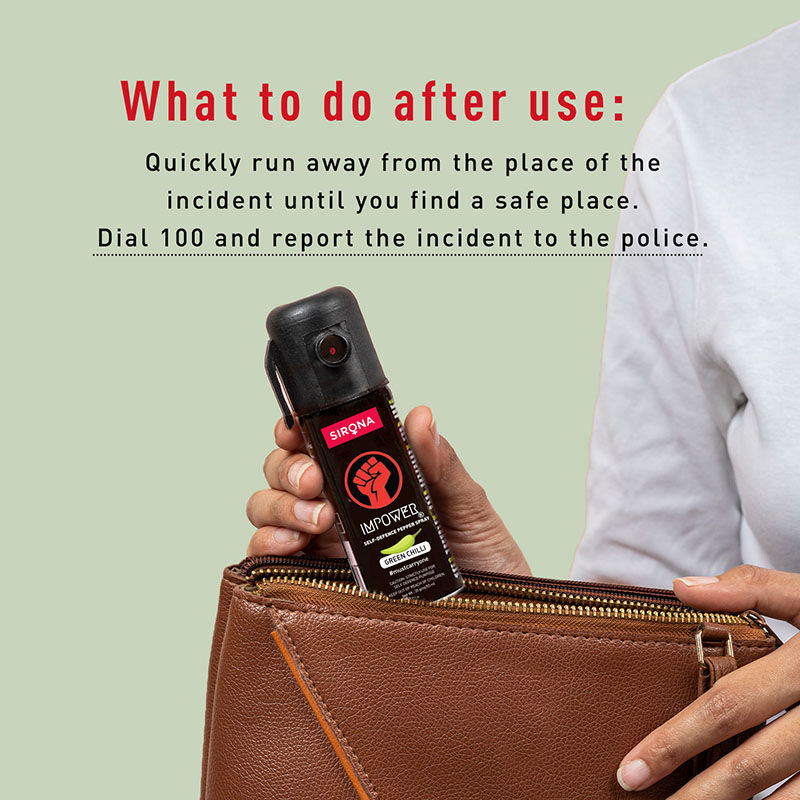 IMPOWER Self Defence Green Chilli Pepper Spray for Woman Safety, Pocket ...
