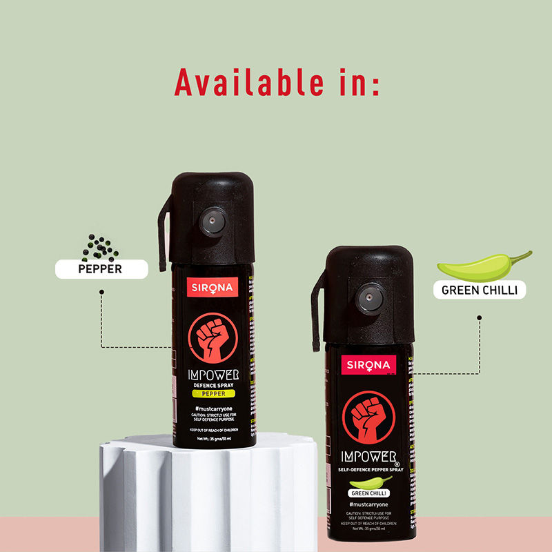 IMPOWER Self Defence Green Chilli Pepper Spray for Woman Safety, Pocket ...