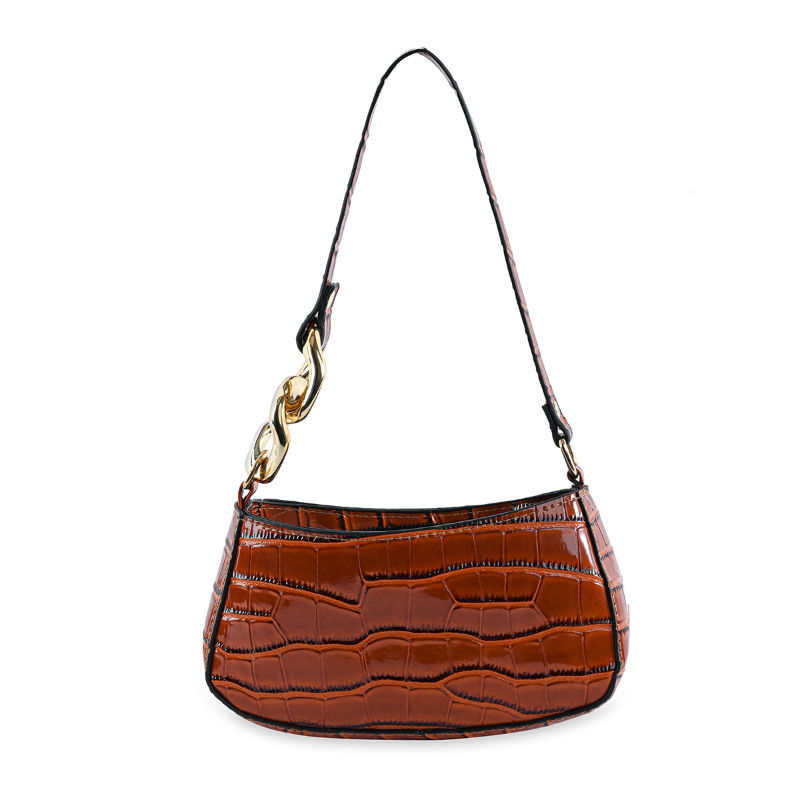 NUFA Baguette with golden touch Tan Shoulder bag: Buy NUFA Baguette ...