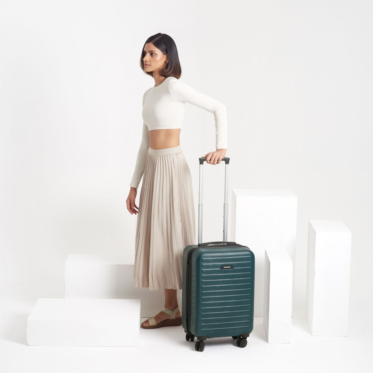 Buy Assembly Cabin Suitcase Polycarbonate Trolley Luggage 20 inch ...