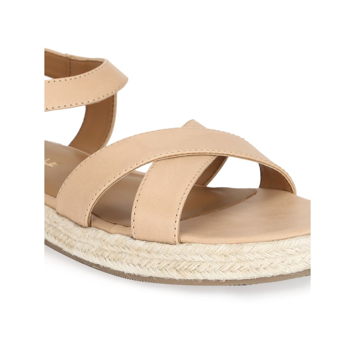 Truffle Collection Nude Solid Sandals: Buy Truffle Collection Nude ...