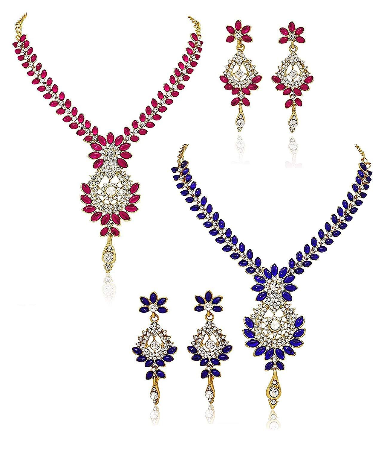Buy Youbella Jewellery Sets For Women Gold Plated Necklace Jewellery ...