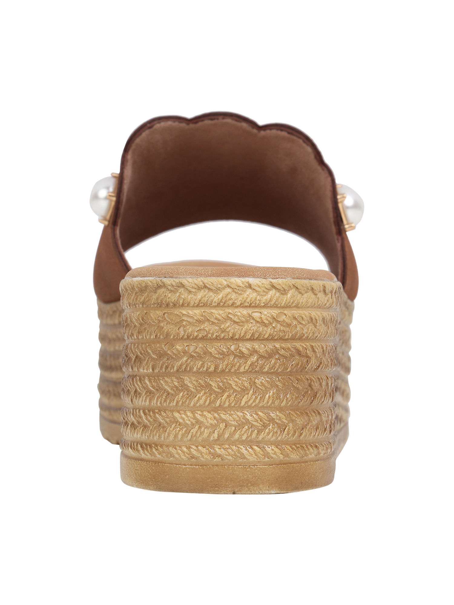 Buy CATWALK Brown Embellished Flatforms Online