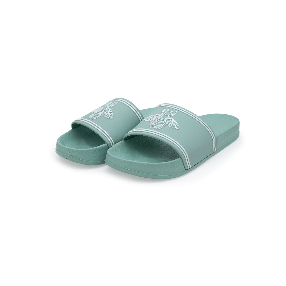 Buy Red Tape Solid Green Sliders Online