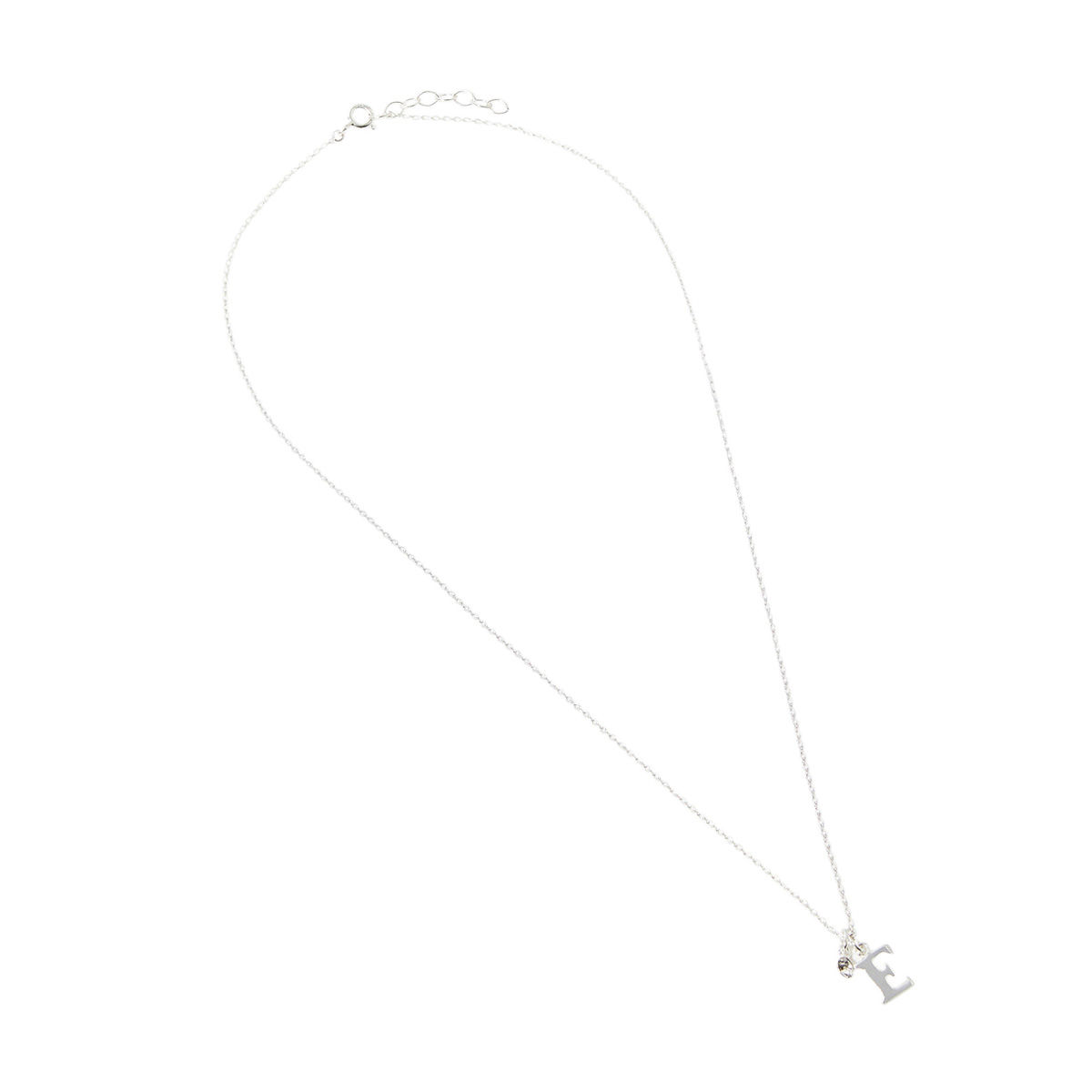 Buy 925 Sterling Pure Silver Sparkle K Initial Pendant Necklace For ...