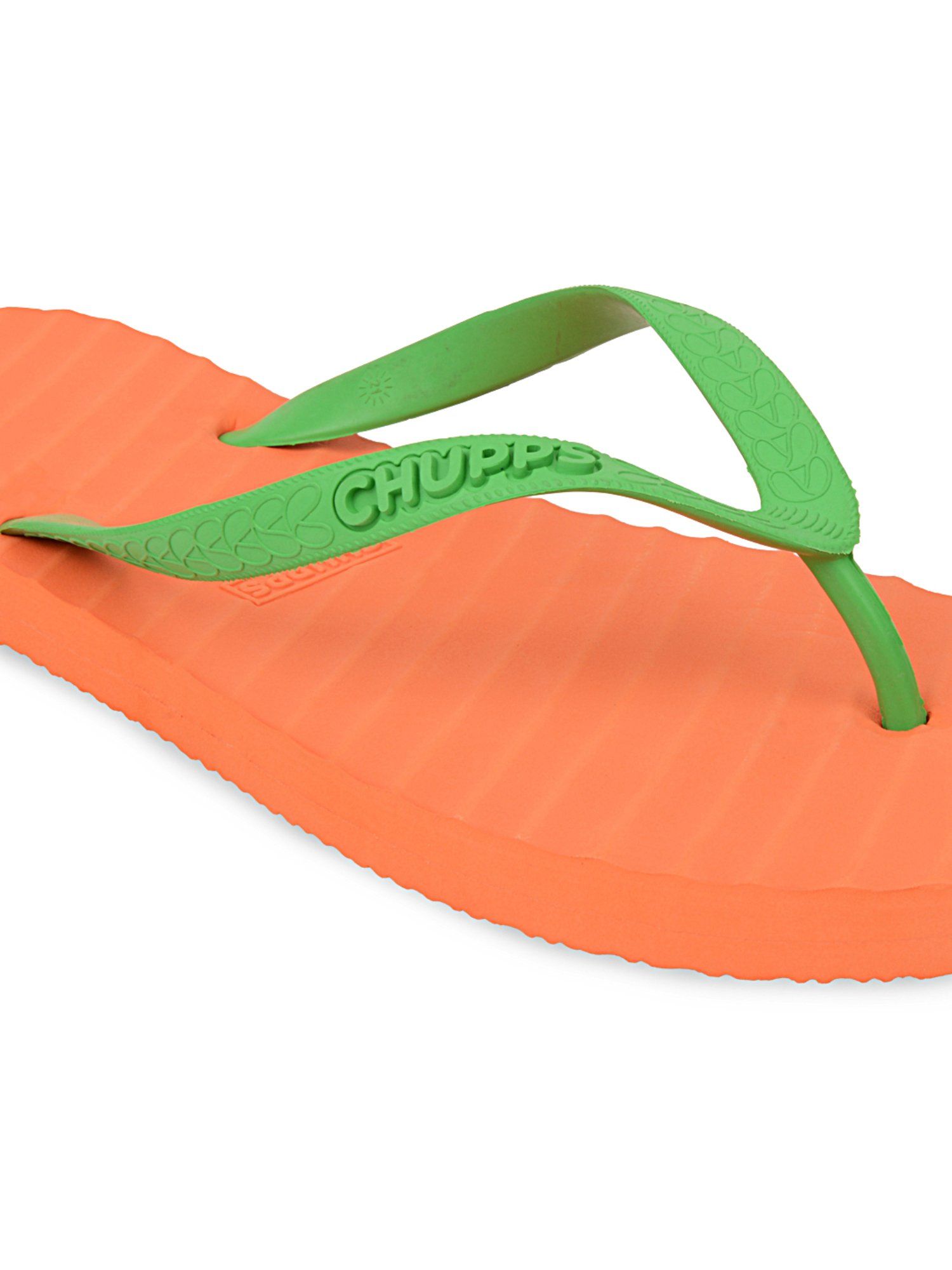 Buy Chupps Banana Leaf Orange Flip Flops Online