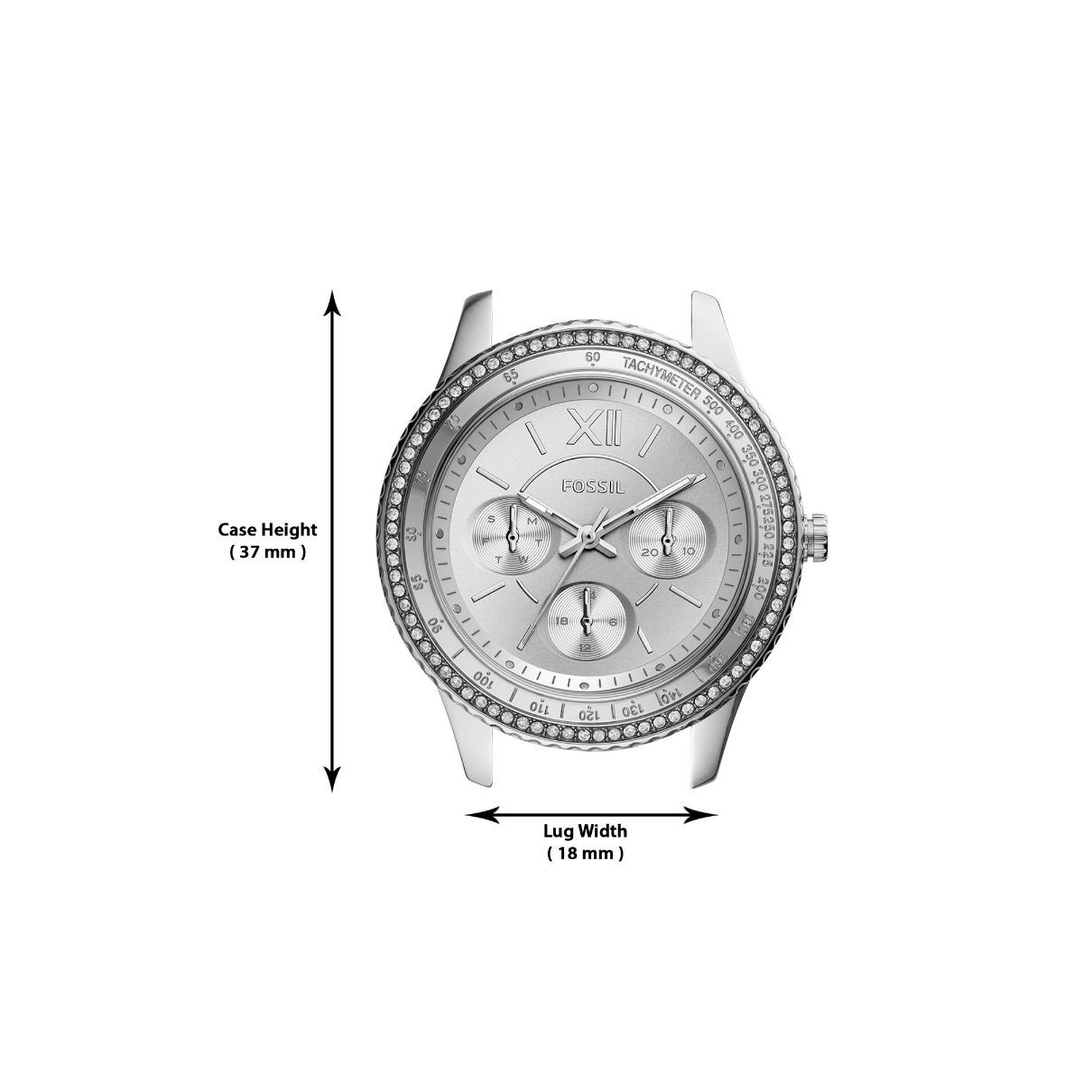 Fossil Stella Sport Silver Watch ES5108 For Women: Buy Fossil Stella ...