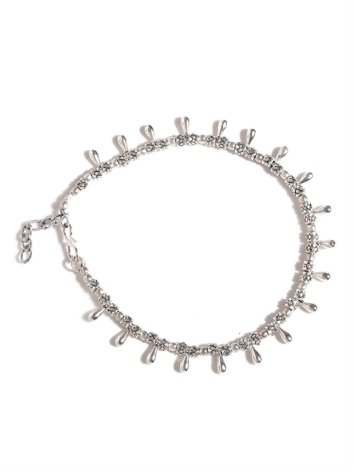 Buy Priyaasi Oxidised Silver-Plated Anklets Online