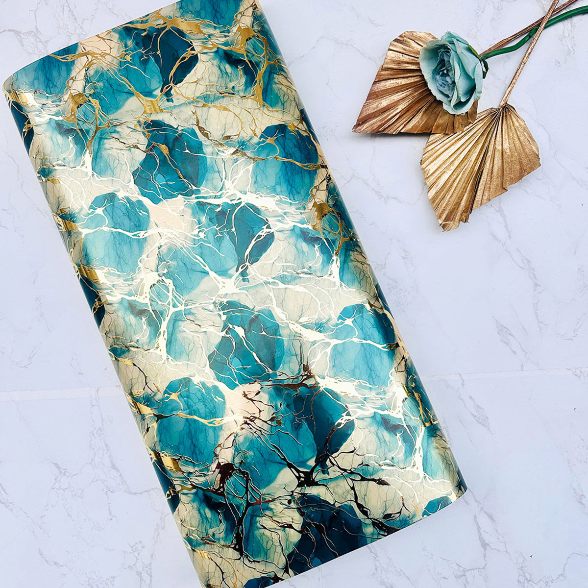 Buy The Big Trove Green Marble Gift Wrapping Paper (Pack of 10) Online