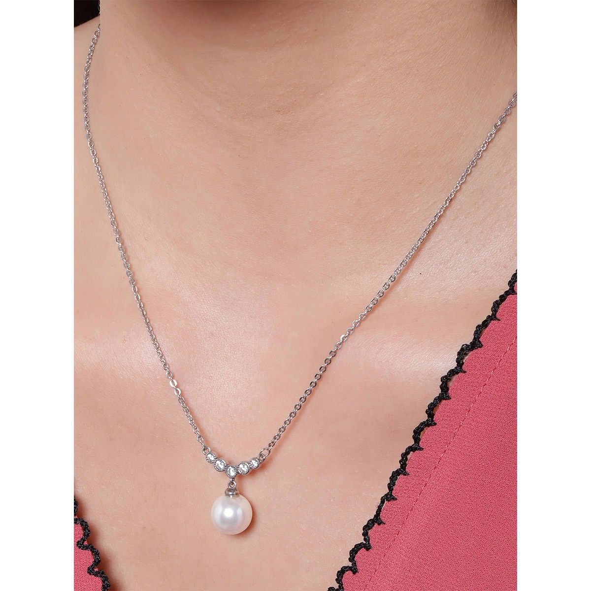 Giva Sterling Silver Shining Star Pendant With Link Chain For Women ...