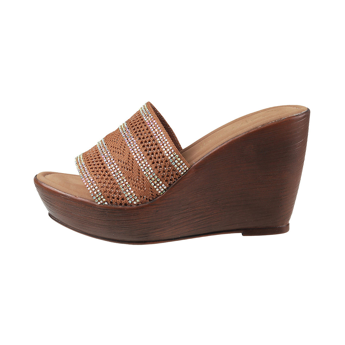 Buy CATWALK Crochet Slip On Bronze Wedges Online