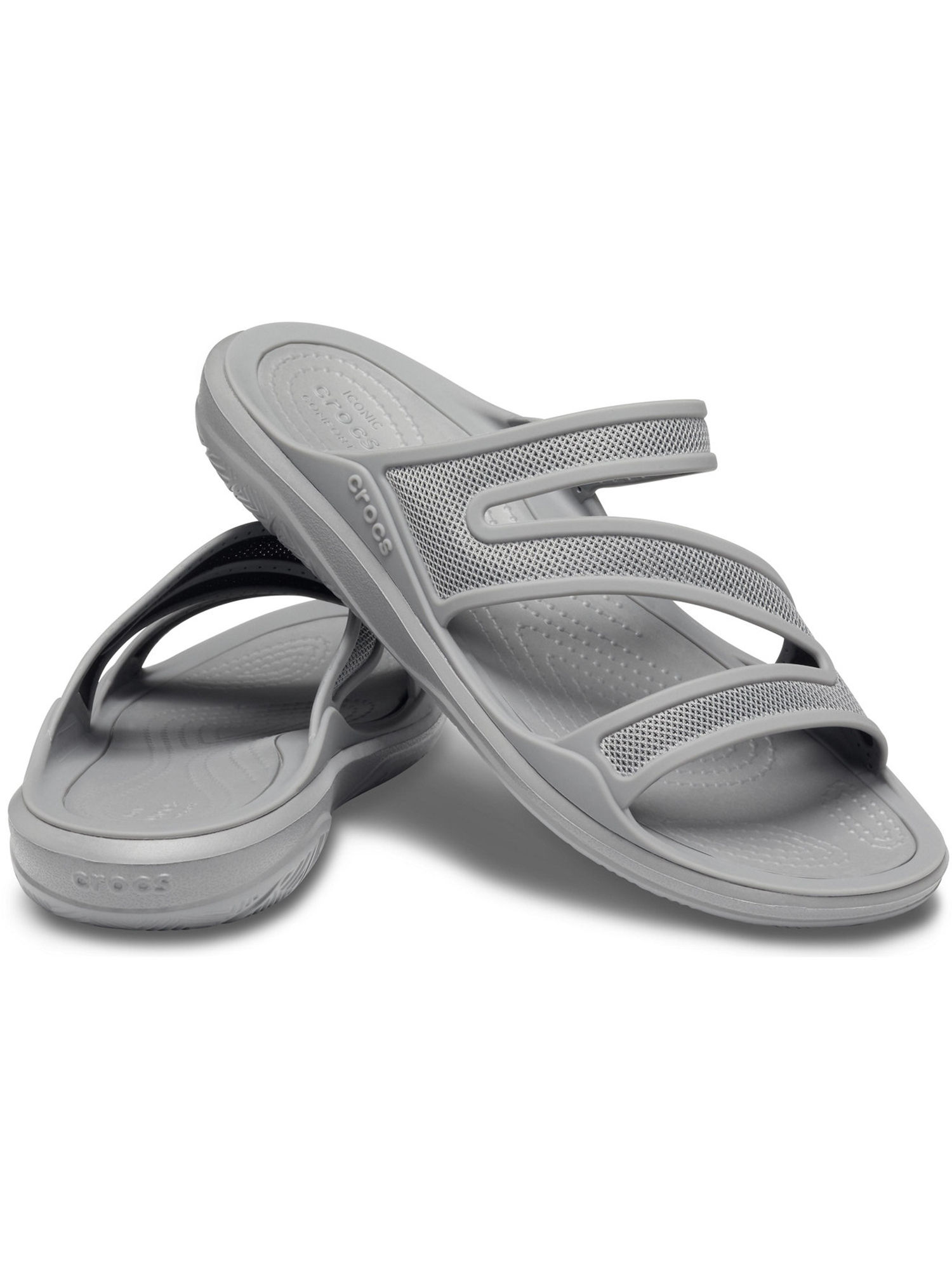 Crocs Grey Swiftwater Flats: Buy Crocs Grey Swiftwater Flats Online at ...