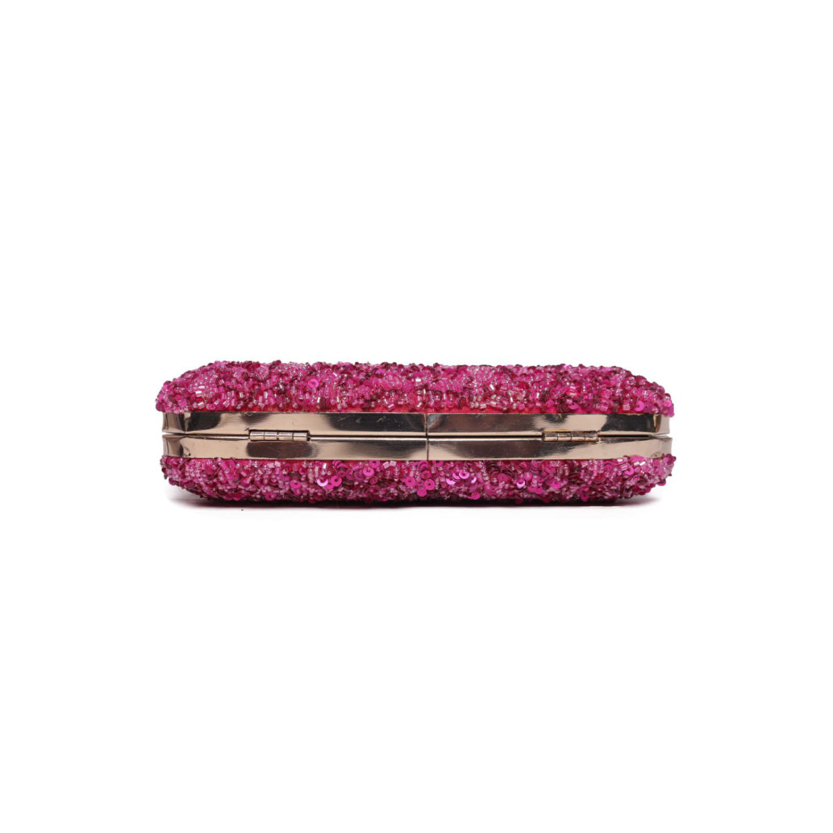 Buy Astrid Pink Box Clutch With Metal Chain Online