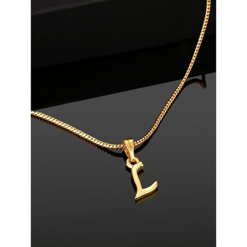 script letter l pendant