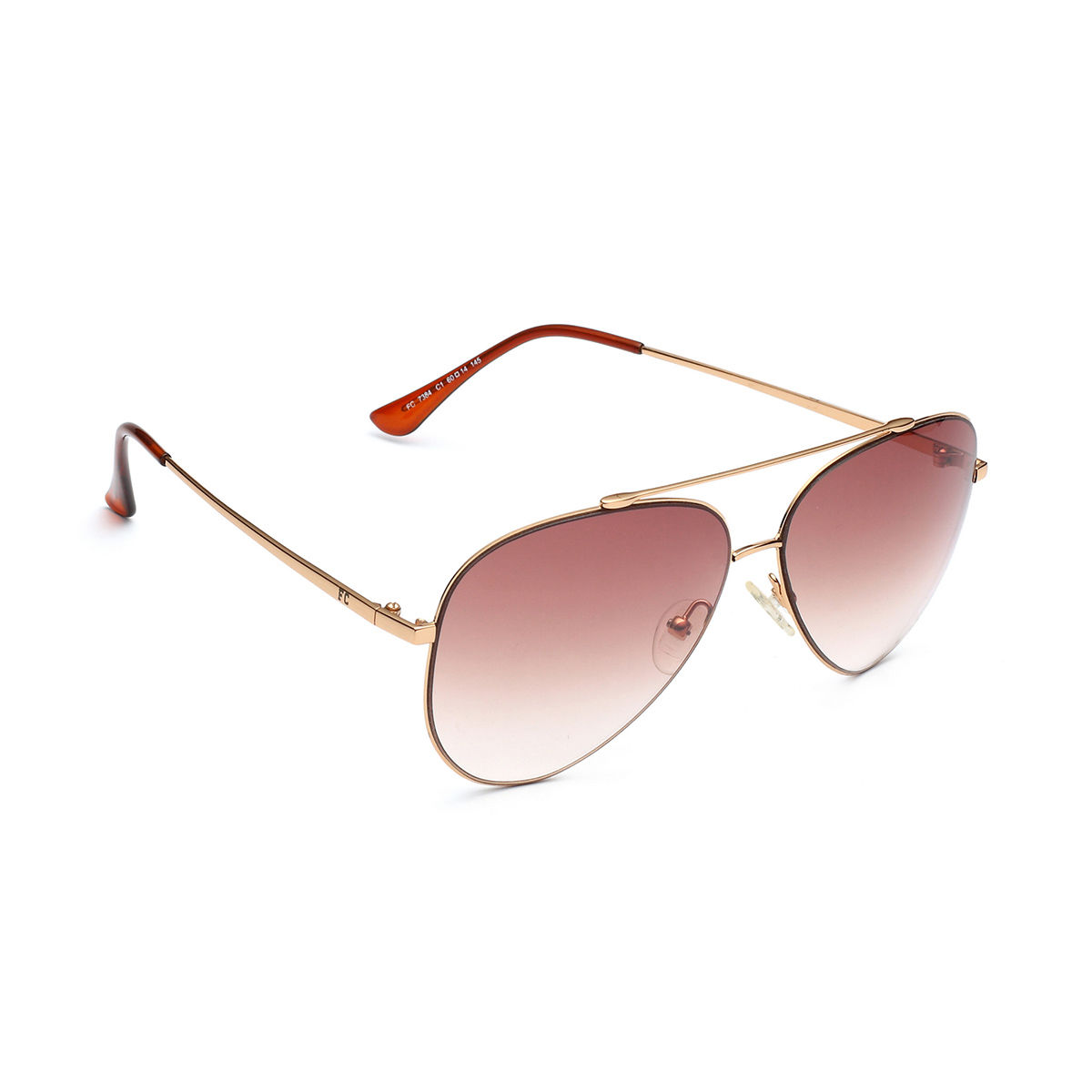 Buy French Connection Brown Gradient Lens Aviator Sunglass Full Rim ...