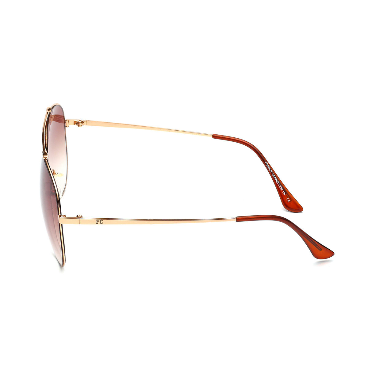 Buy French Connection Brown Gradient Lens Aviator Sunglass Full Rim ...