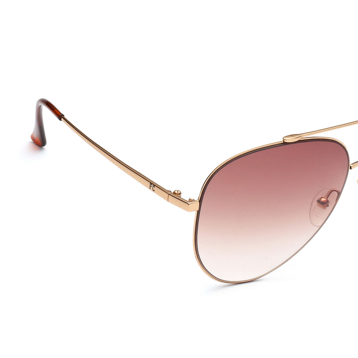 Buy French Connection Brown Gradient Lens Aviator Sunglass Full Rim ...