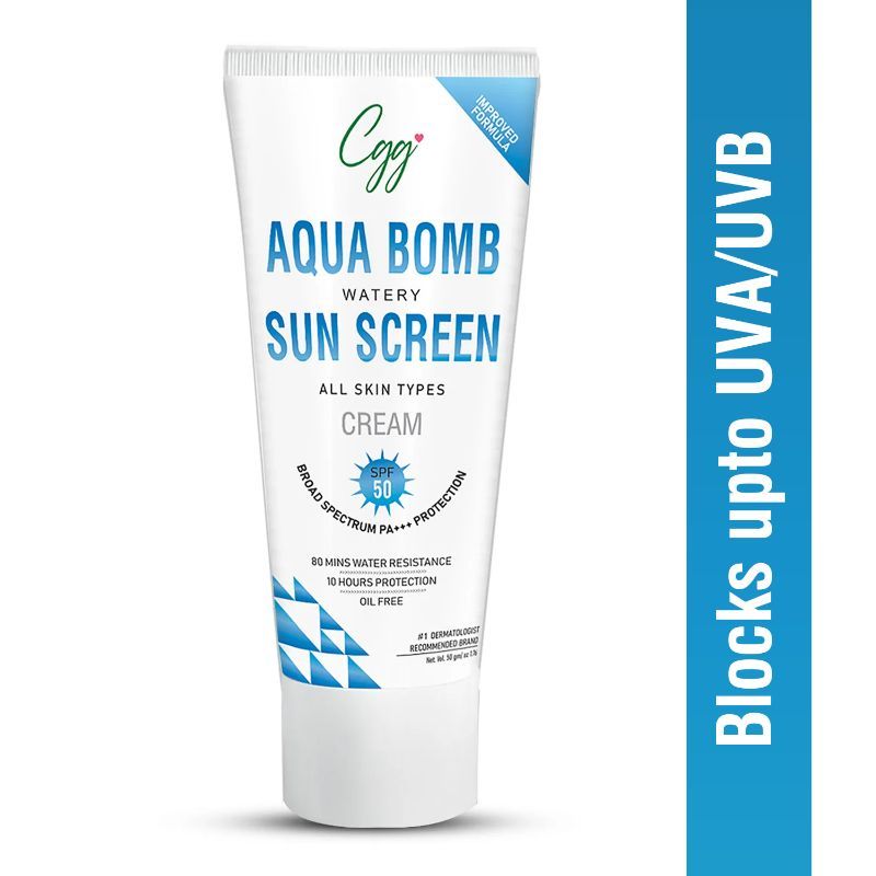 CGG Cosmetics Aqua Bomb Watery Sunscreen Cream SPF 50 Broad Spectrum PA ...