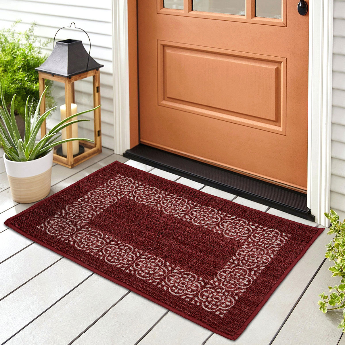 Buy Spaces Atrium Plum Nylon Small Door Mat Online