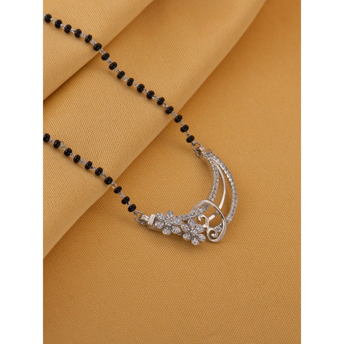 Buy GIVA Sterling Silver Floral Moon Mangalsutra for Women and Girls Online