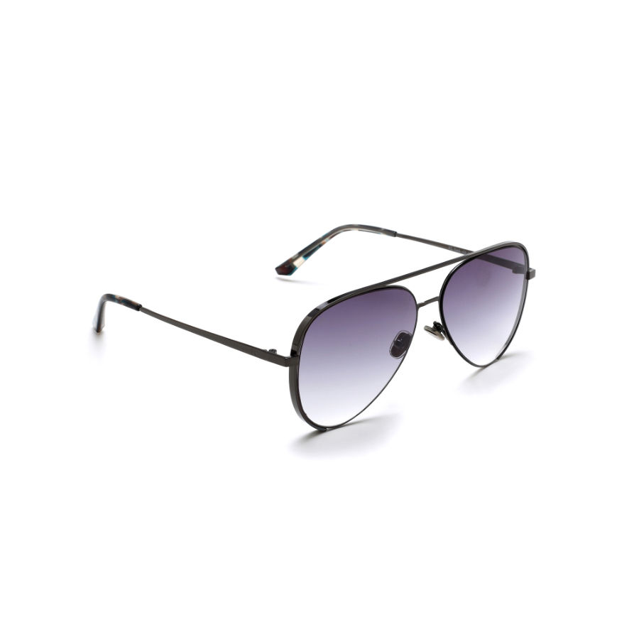 Buy French Connection Grey Lens Aviator Sunglass Full Rim Metallic ...