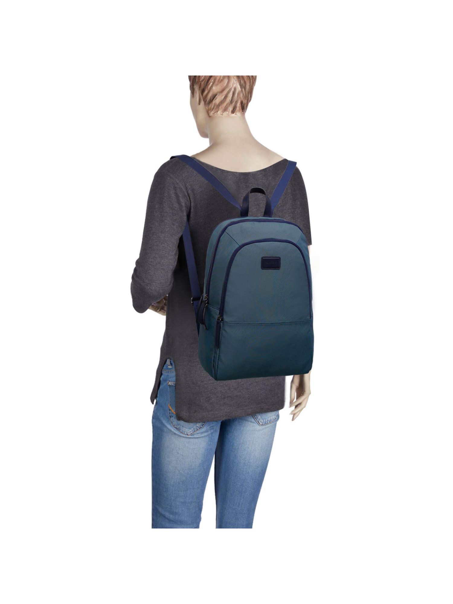 Buy Caprese Olly Large Teal Blue Backpack Online