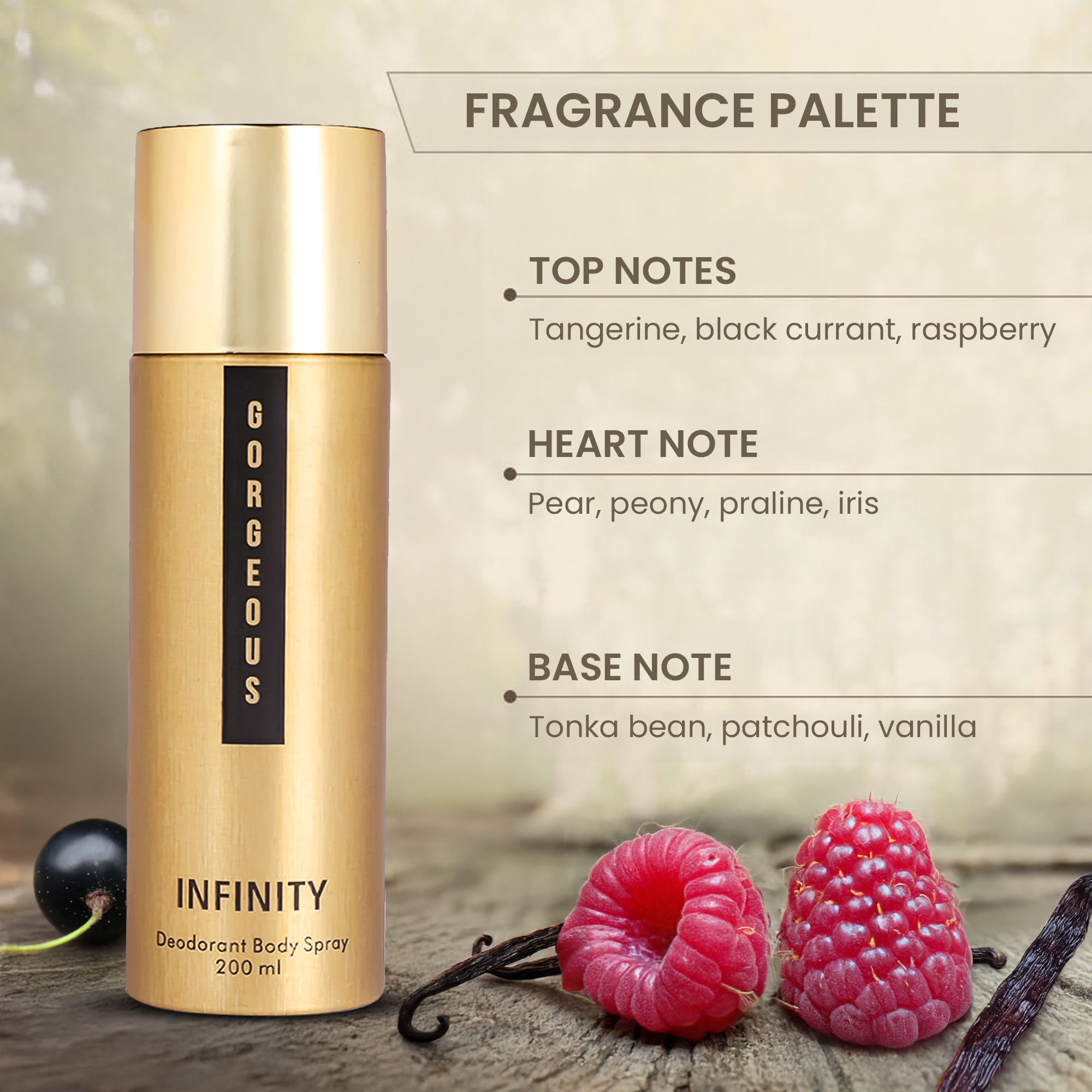 Buy Infinity Gorgeous Luxury Oriental Deodorant with Tangerine and Pear ...