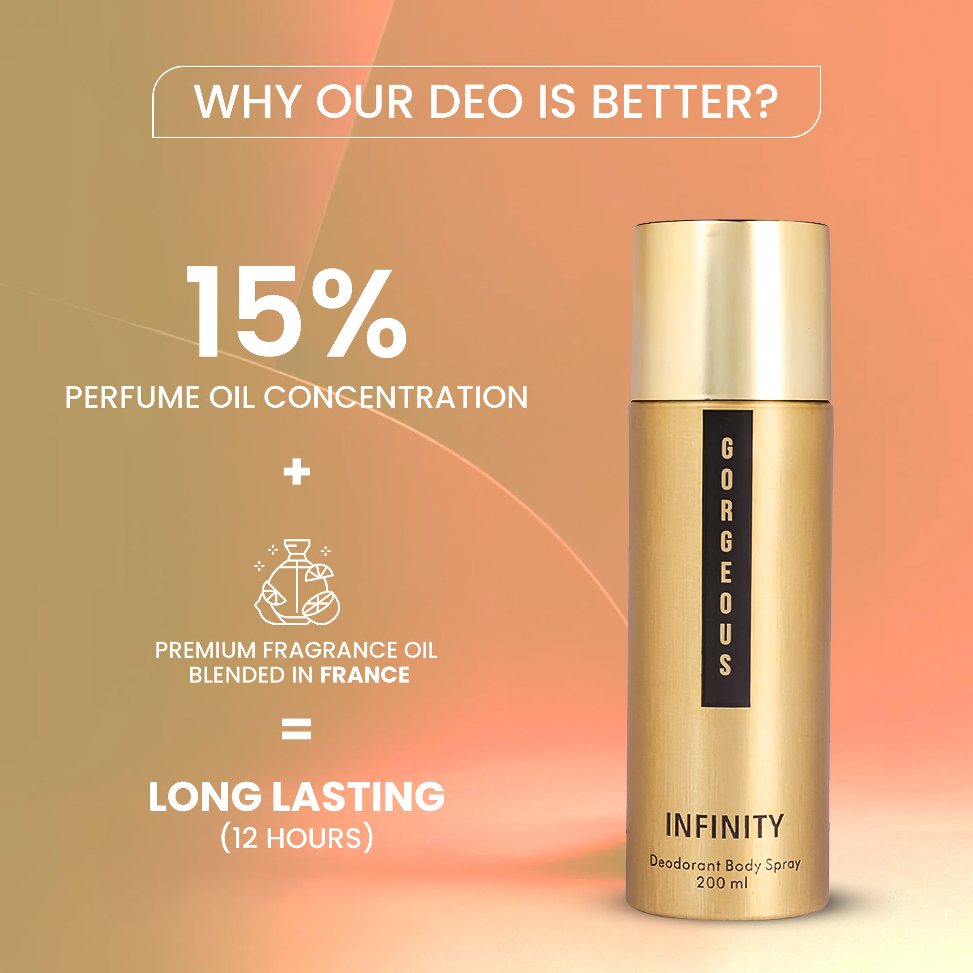 Buy Infinity Gorgeous Luxury Oriental Deodorant with Tangerine and Pear ...