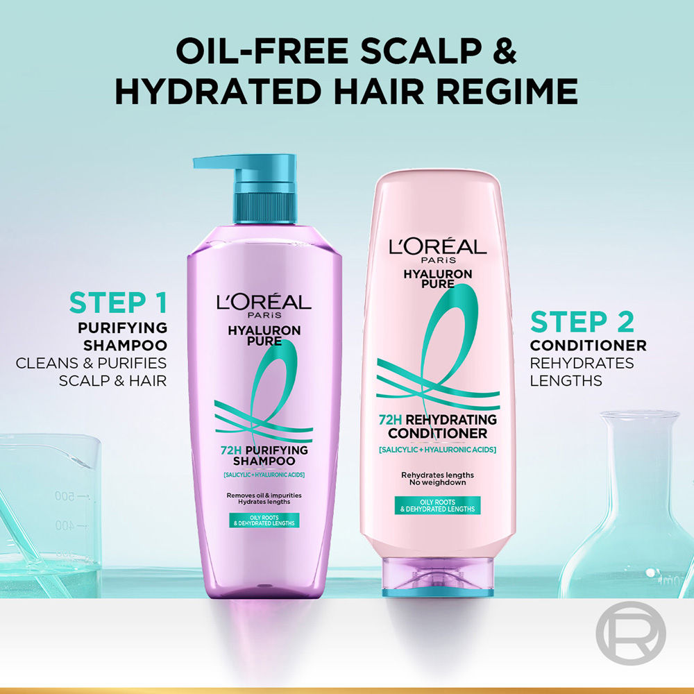 Buy L Or al Paris Hyaluron Pure 72H Purifying Shampoo For Oily Scalp