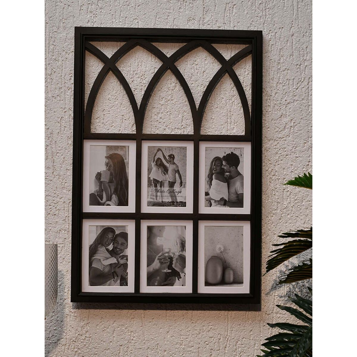 Buy At Home by Nilkamal 6 Pics Collage Gothic Photo Frame Black Online